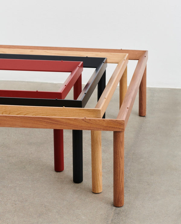 HAY Kofi 60x60 coffee table, oak/reeded glass - Laatukaluste