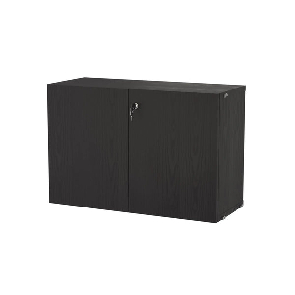 String System cabinet with lock black - Laatukaluste